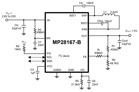 MP28167-B Integrated Buck-Boost Converters - MPS | Mouser